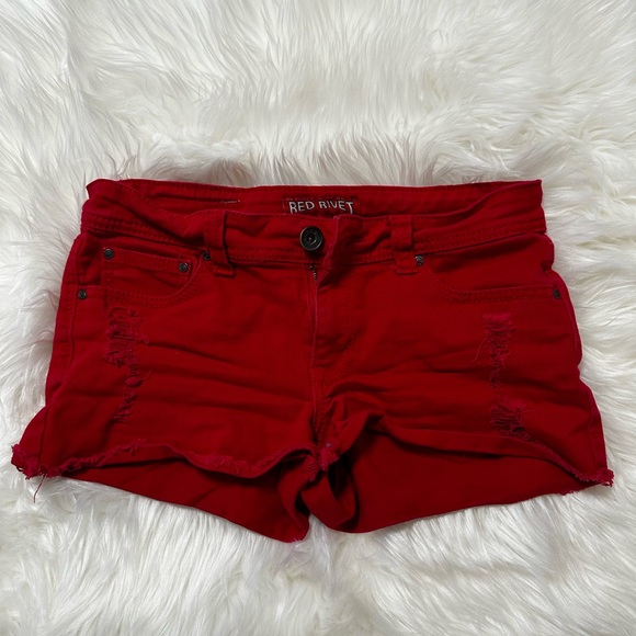 Shorts | Red Revet Short | Poshmark